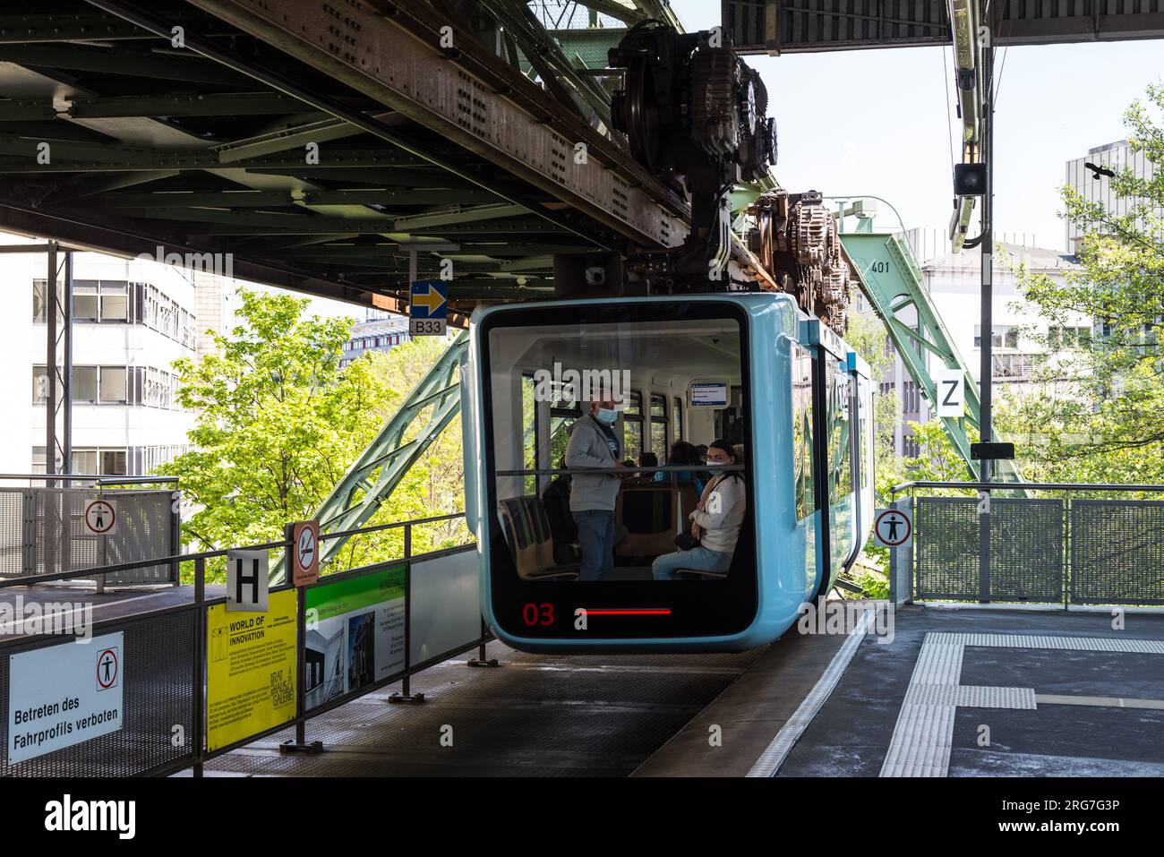 Wuppertal, Germany - May 3, 2022: Known as the oldest electric elevated ...