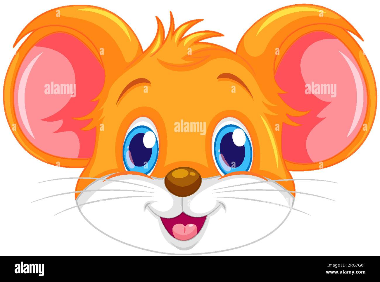 Cute rat face with smiley face illustration Stock Vector Image & Art ...