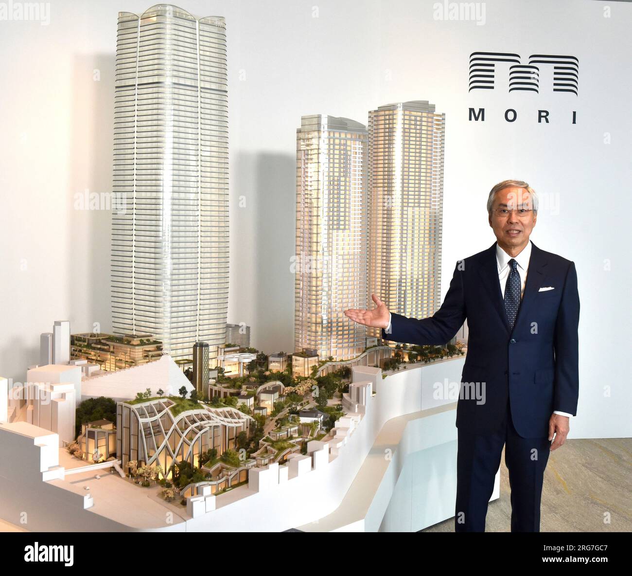 Mori Building Co.'s President and CEO, Shingo Tsuji attends a press ...