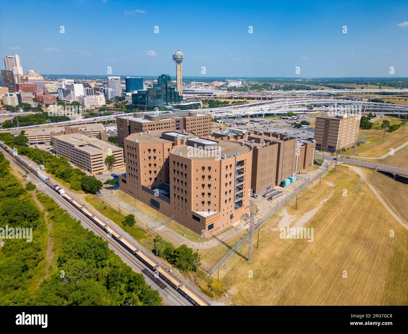 Aerial photo North Tower Detention Facility Dallas Texas jail prison ...