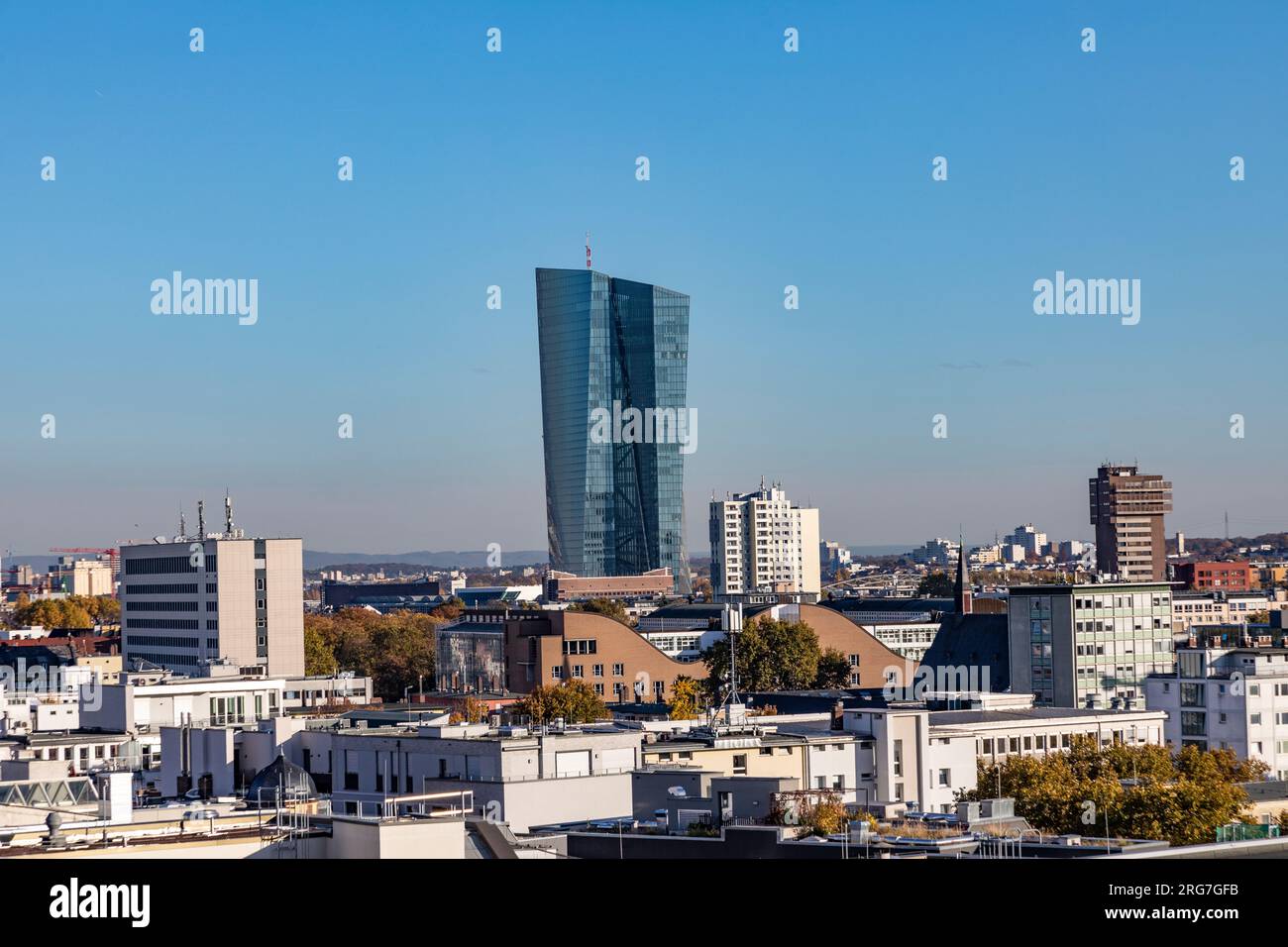 Frankfurt, Germany - November 7, 2018: skyline of Frankfurt with new ...