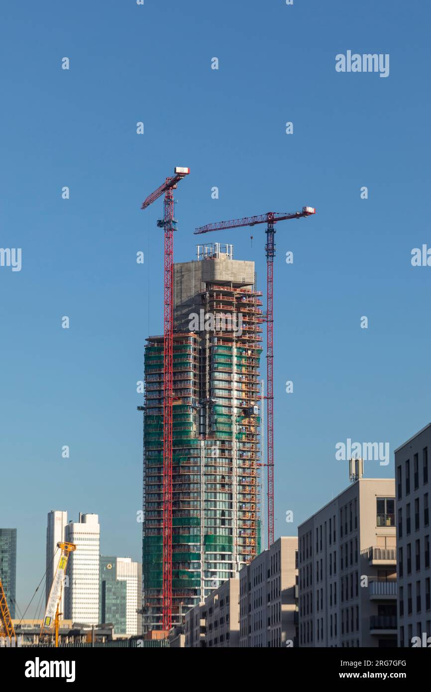 Frankfurt, Germany - November 7, 2018: new Skyscraper Grand Tower under ...