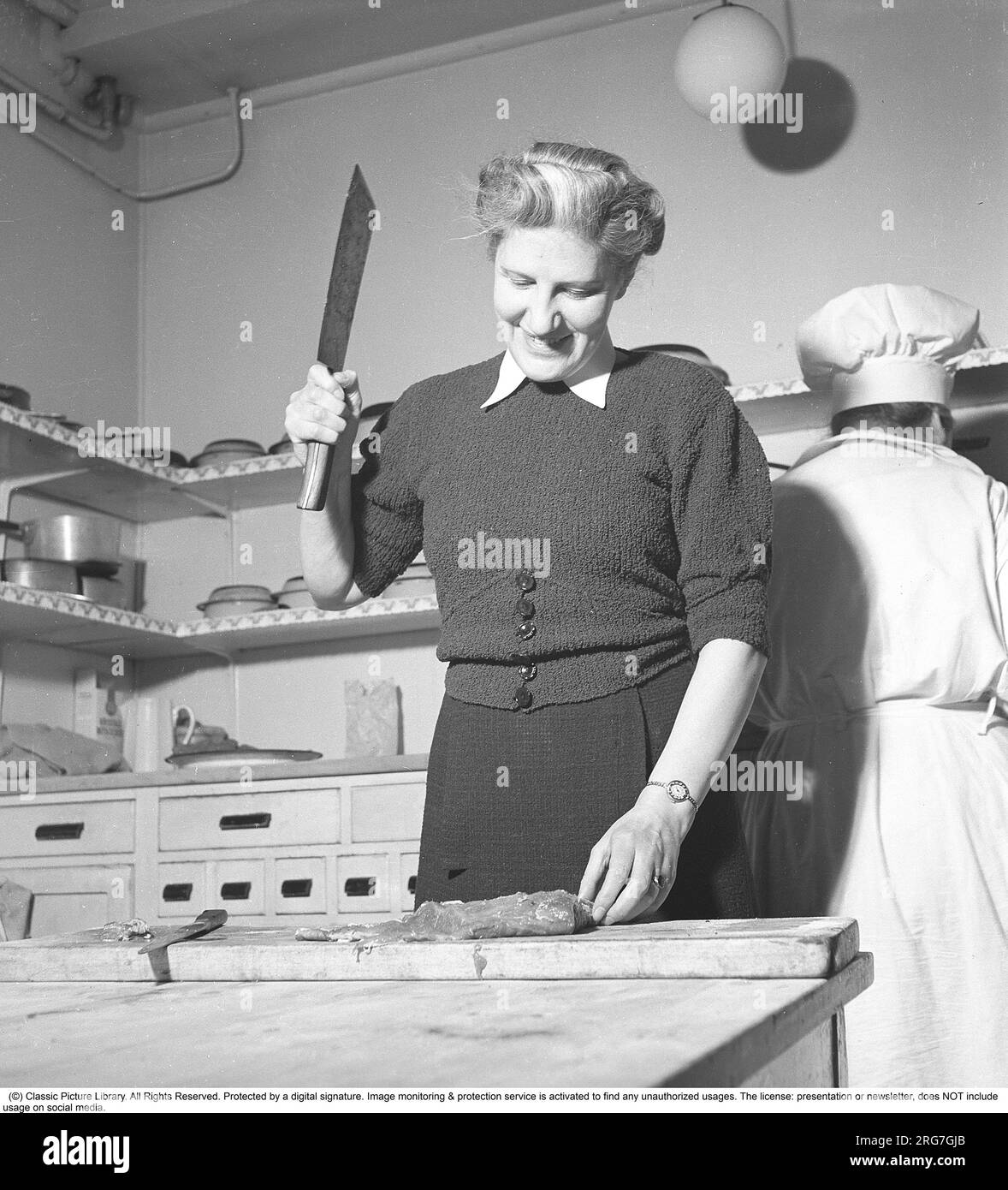 1940s butcher hi-res stock photography and images - Alamy