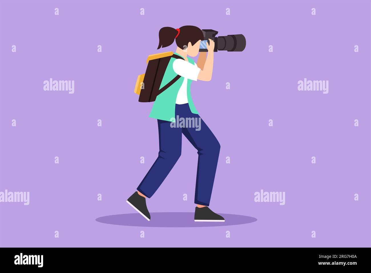 Woman Photographer Cartoon