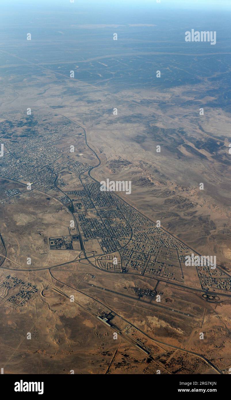 Aerial view of Al Qurayyat, Saudi Arabia Stock Photo - Alamy