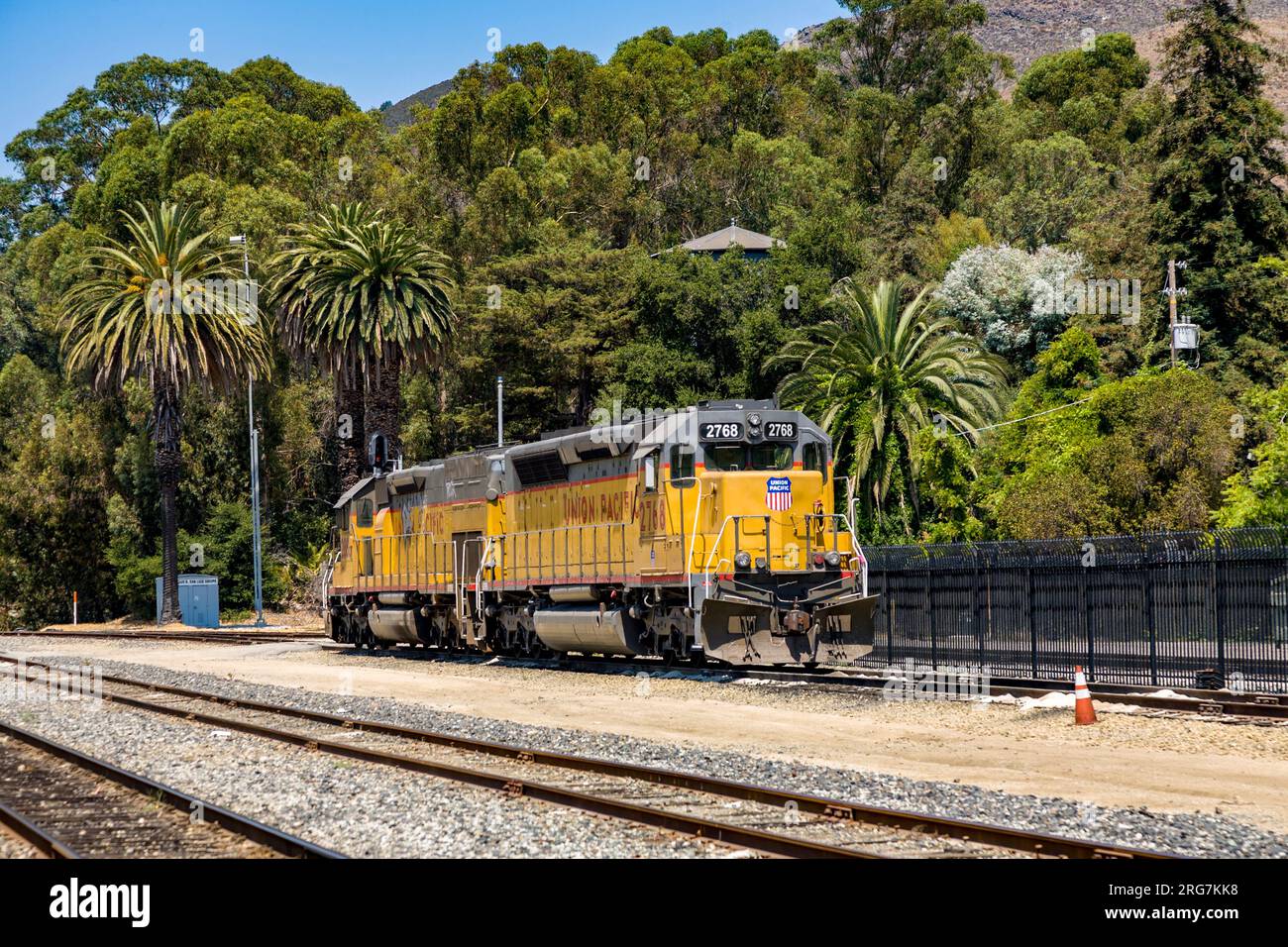 San Luis Obispo, USA - July 28, 2008: train at the train station from ...