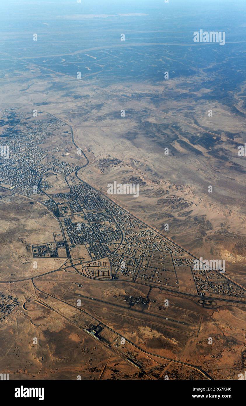 Aerial view of Al Qurayyat, Saudi Arabia Stock Photo - Alamy