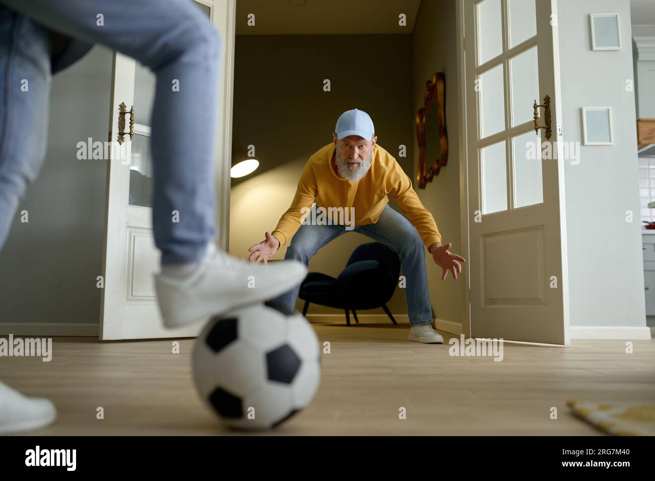 Trying to kick football hi-res stock photography and images - Alamy