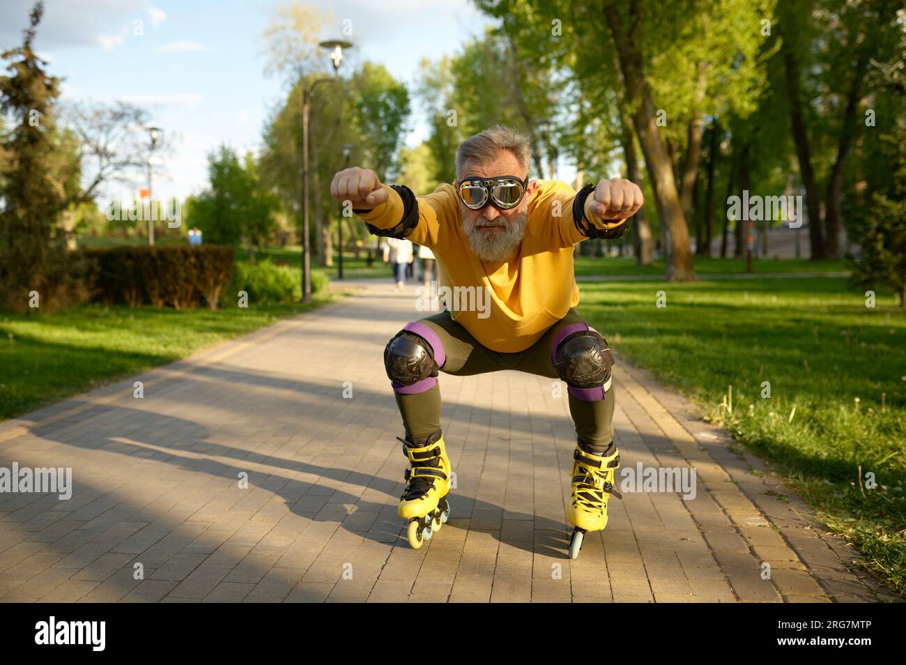 Rollator Memes Funny Old Man On Roller Skates And Walking Stick.
