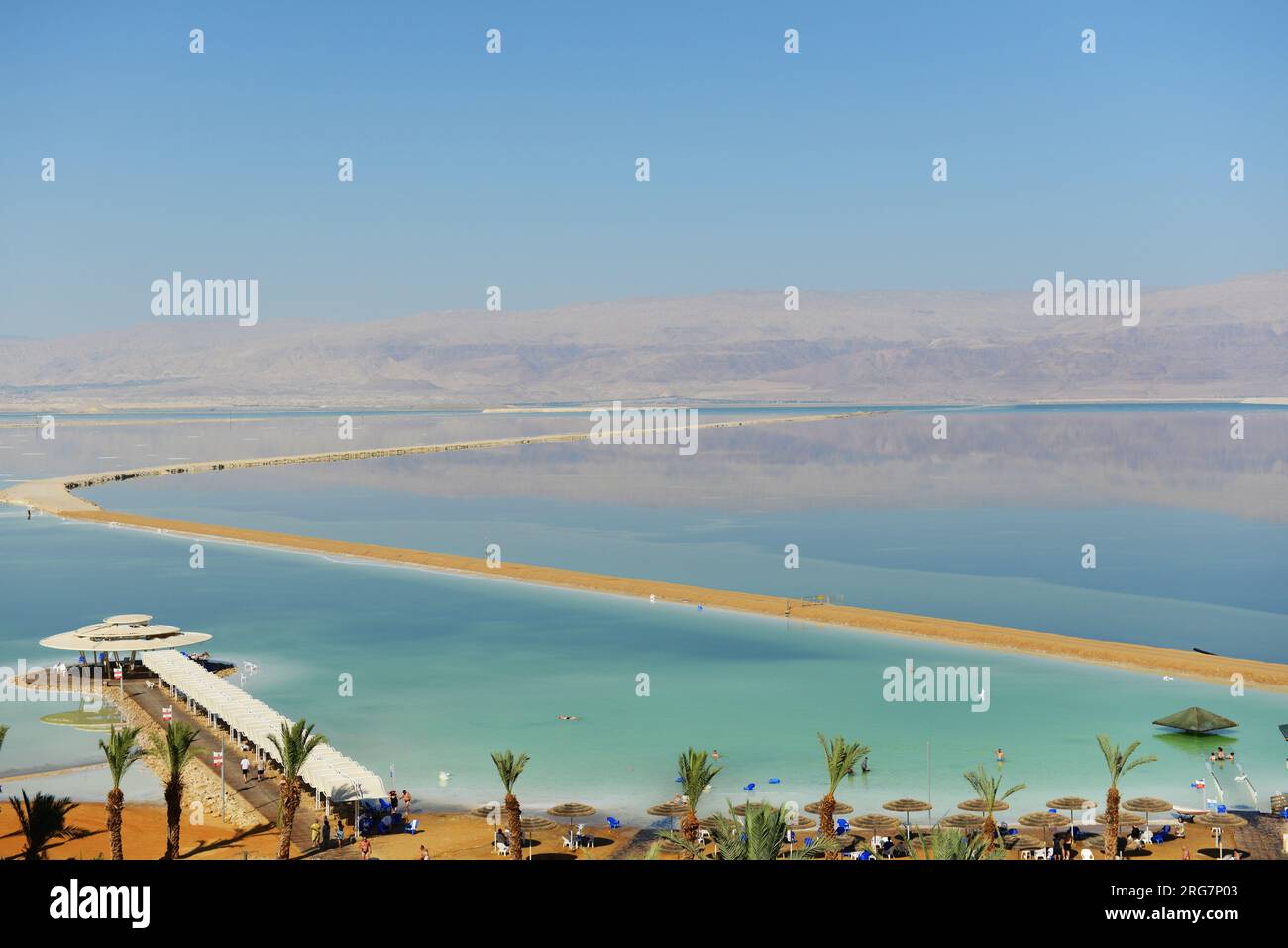 An afternoon view of the Dead Sea and Jordan from Ein Bokek, Israel Stock Photo - Alamy