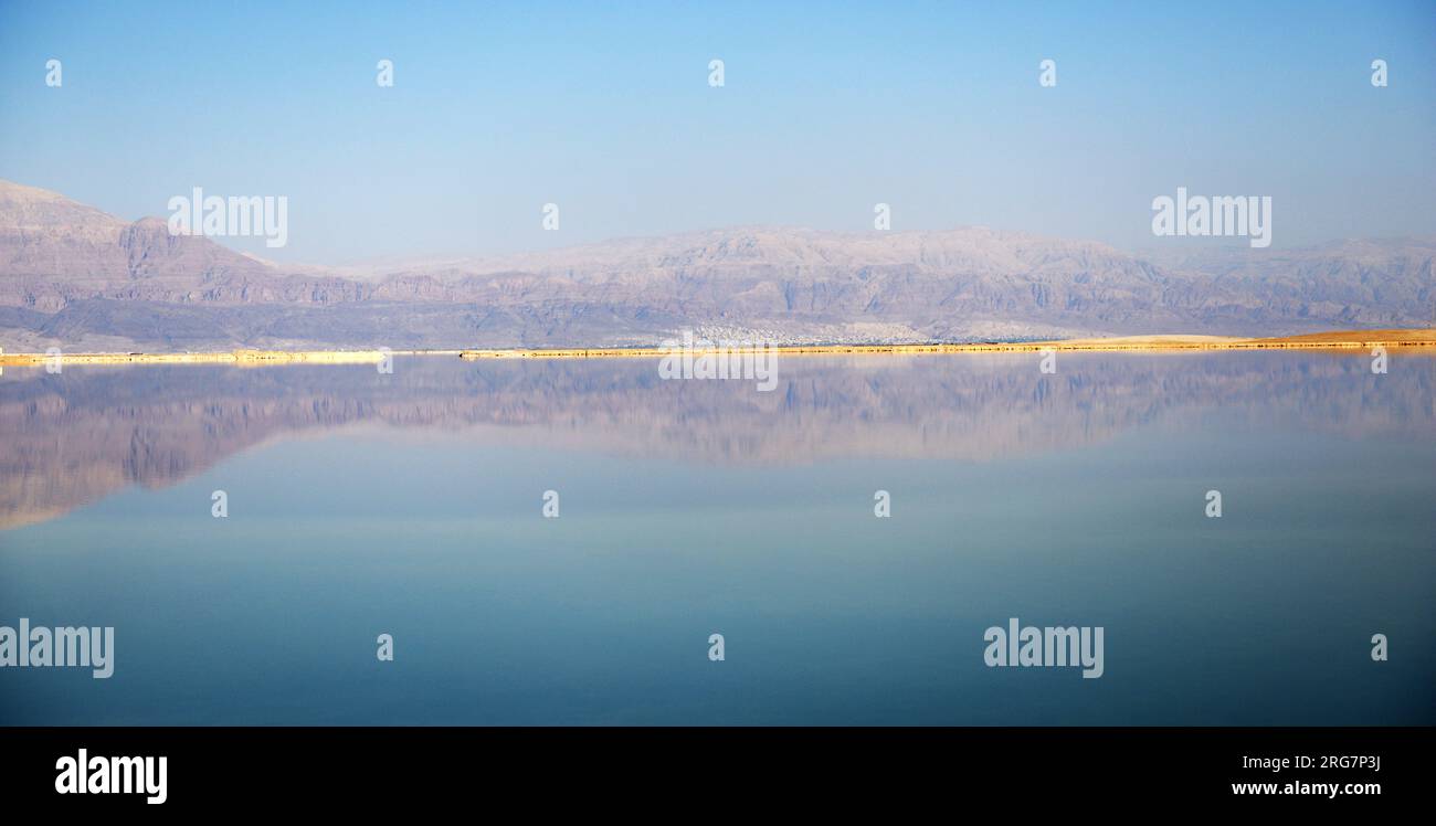 An afternoon view of the Dead Sea and Jordan from Ein Bokek, Israel Stock Photo - Alamy