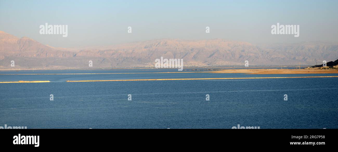 Landscapes around the Dead sea in the Rift Valley in Israel and Jordan ...