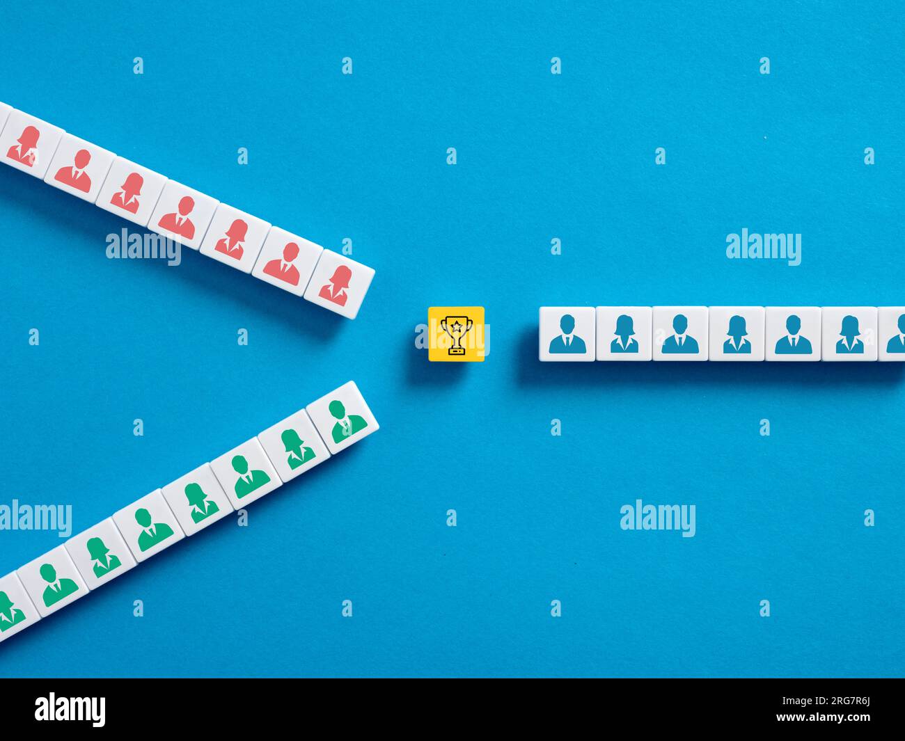 Business team competition to win the award or prize. Employee benefits ...