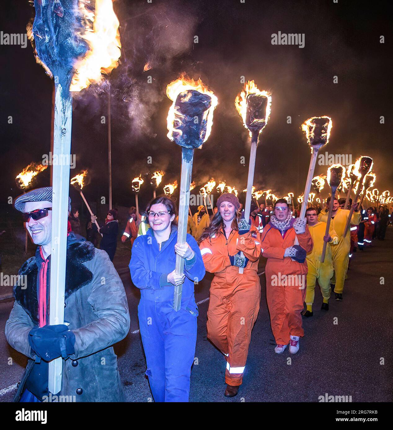 Up helly aa fire procession hi-res stock photography and images - Alamy