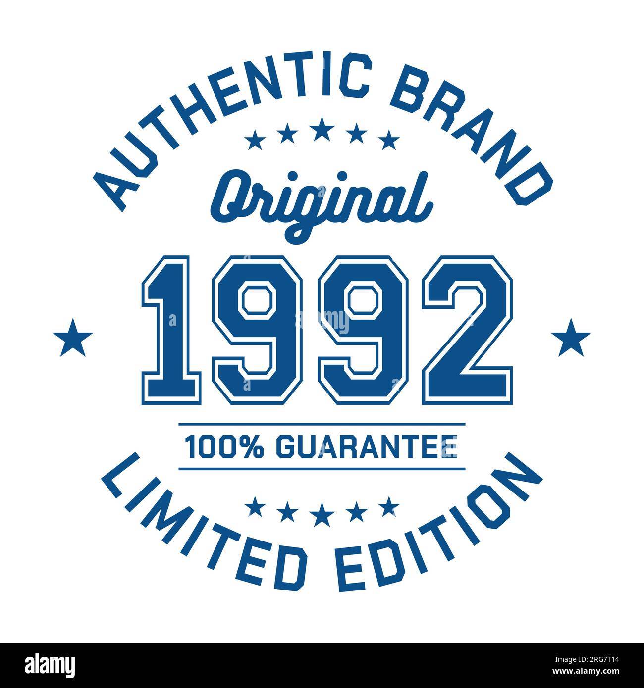 1992 Authentic brand. Apparel fashion design. Graphic design for t ...