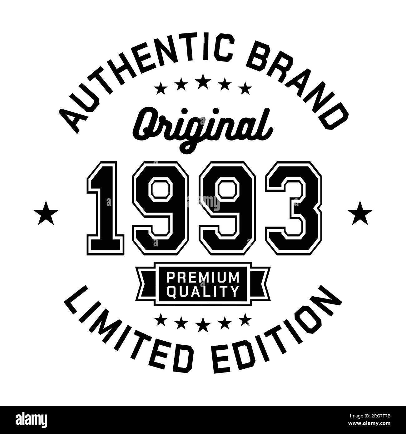 1993 Authentic brand. Apparel fashion design. Graphic design for t ...