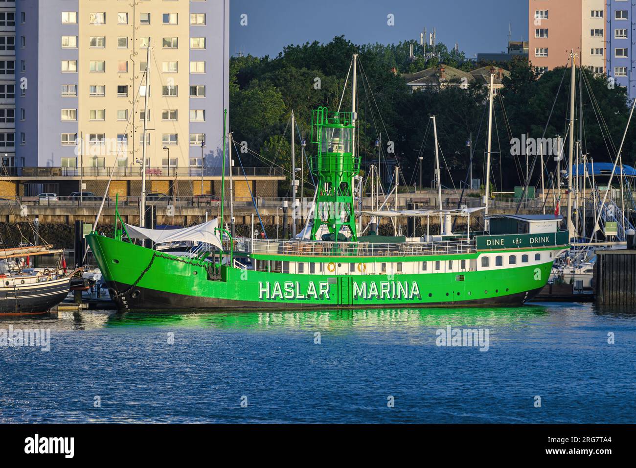 The Light Ship is a former lightship now used as a floating restaurant ...