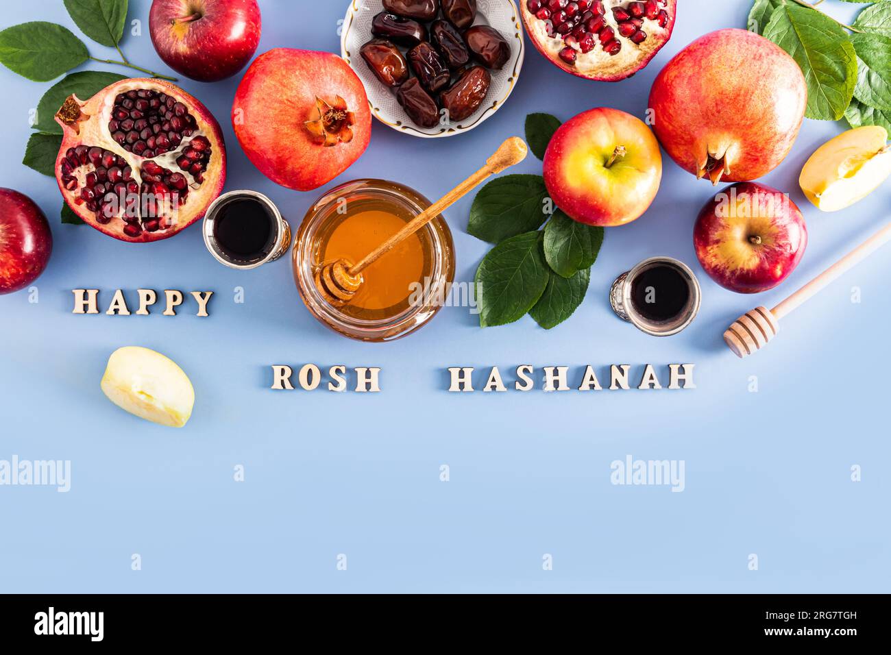 New Year's holiday background for Rosh Hashanah. traditional treats for ...