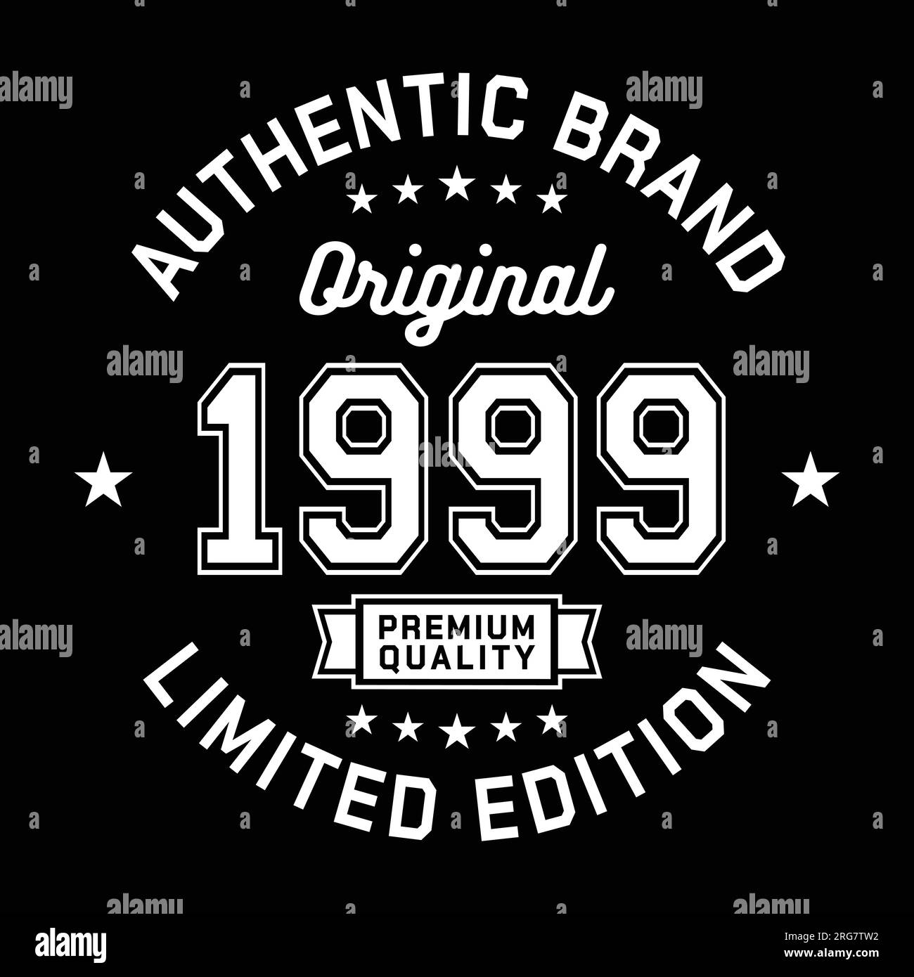 1999 Authentic brand. Apparel fashion design. Graphic design for t ...