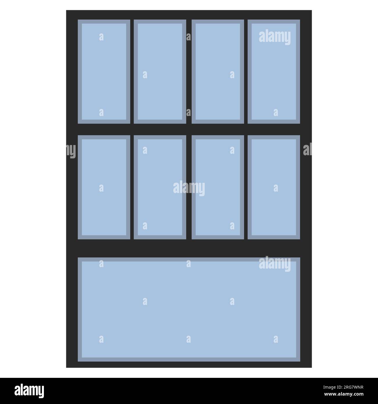 Rectangular colored window for home isolated on white background ...