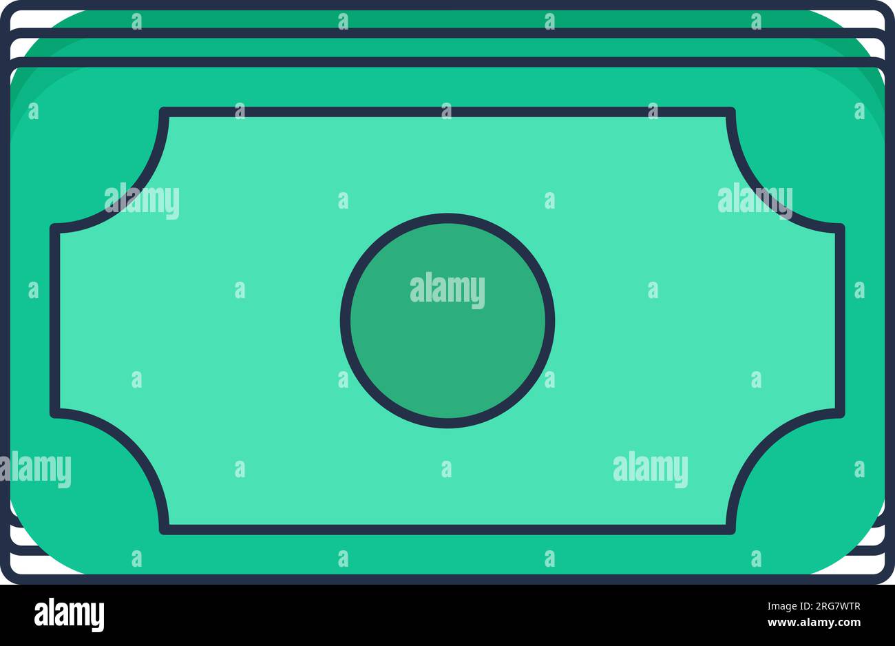 American dollars, paper green banknotes bundle icon. Symbol of luxury ...