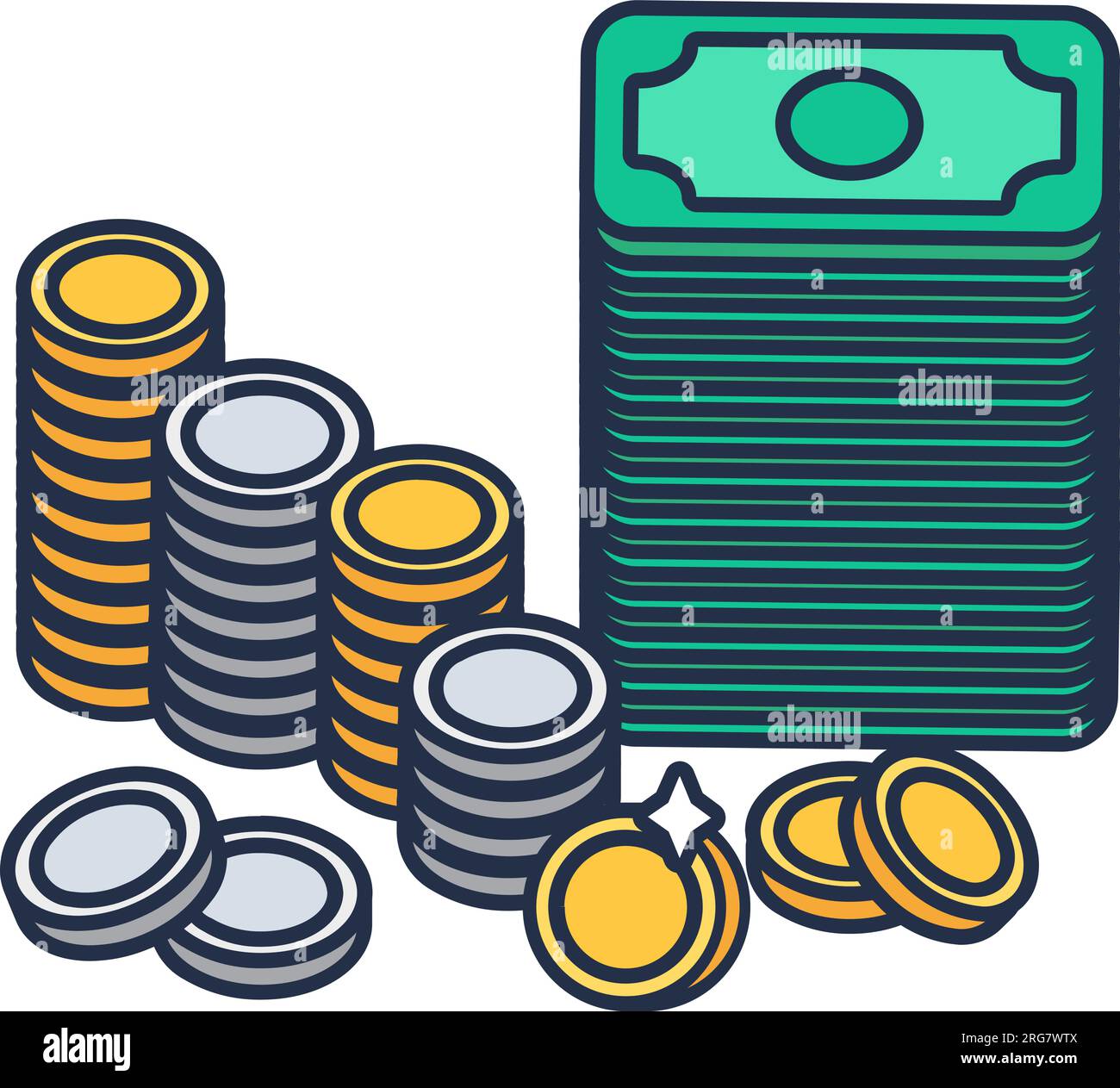 American dollars, paper green banknotes. Symbol of luxury wealth and ...