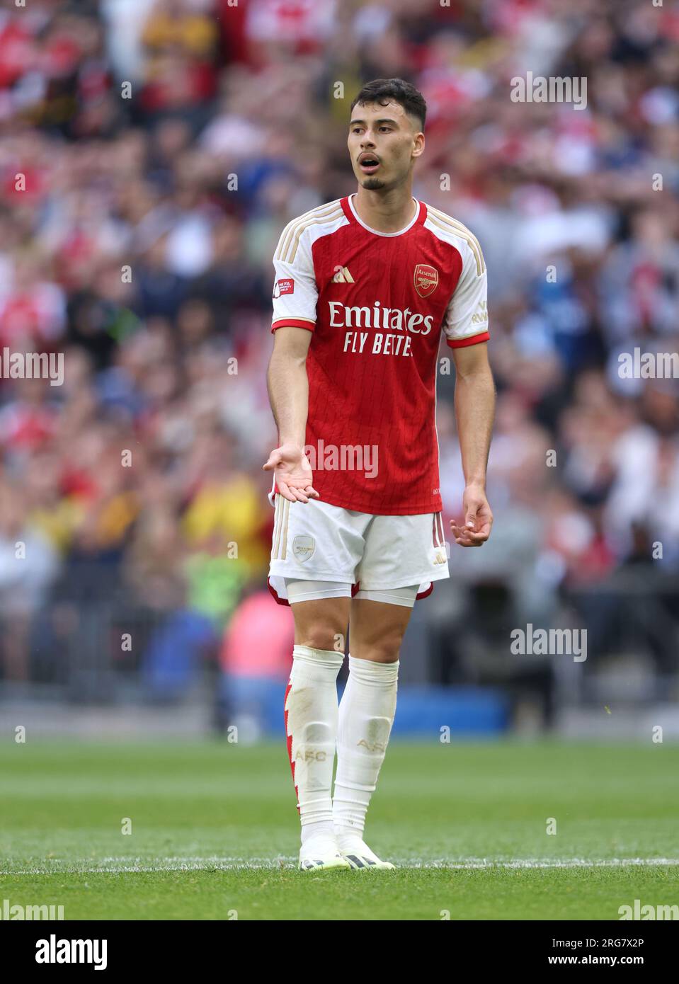 London, UK. 06th Aug, 2023. Gabriel Martinelli (A) at the FA Community ...