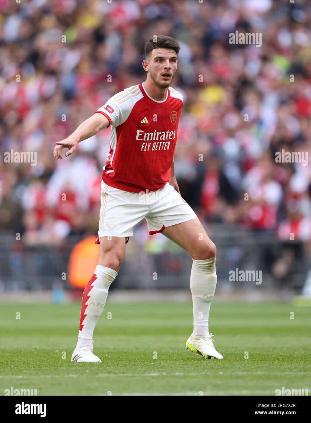 London, UK. 06th Aug, 2023. Declan Rice (A) at the FA Community Shield ...
