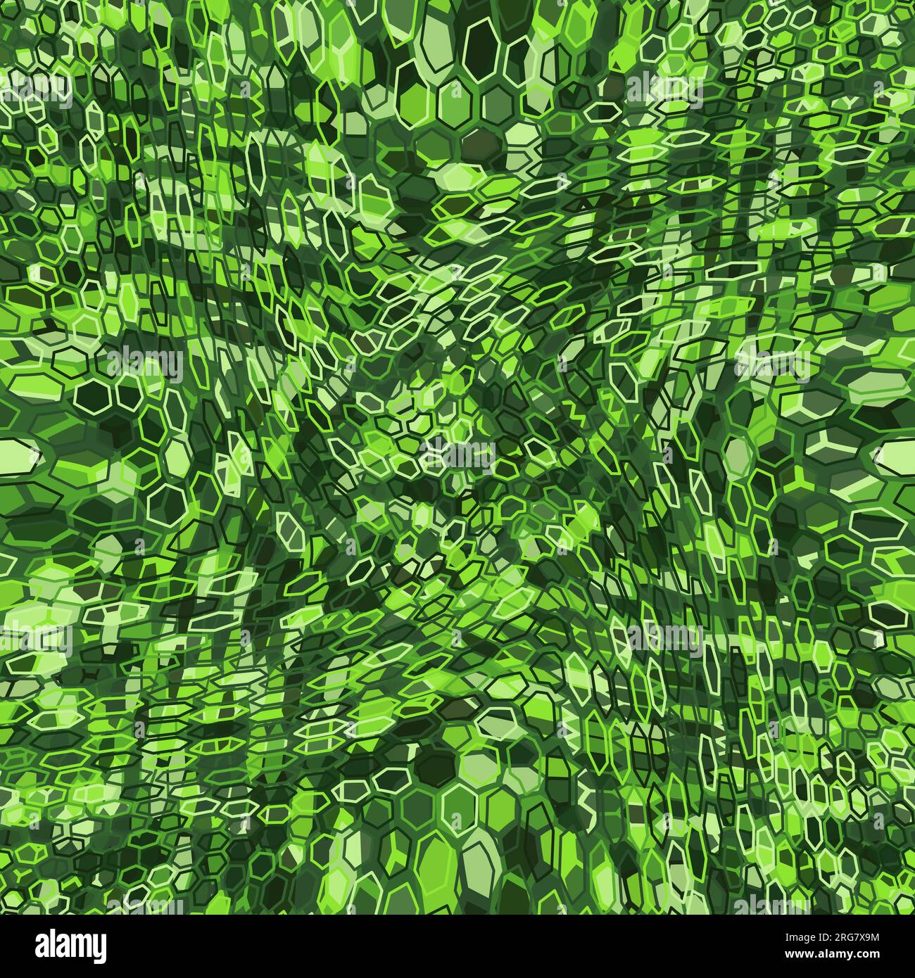 Monochrome seamless honey pattern with halftone hex cells in linear ...