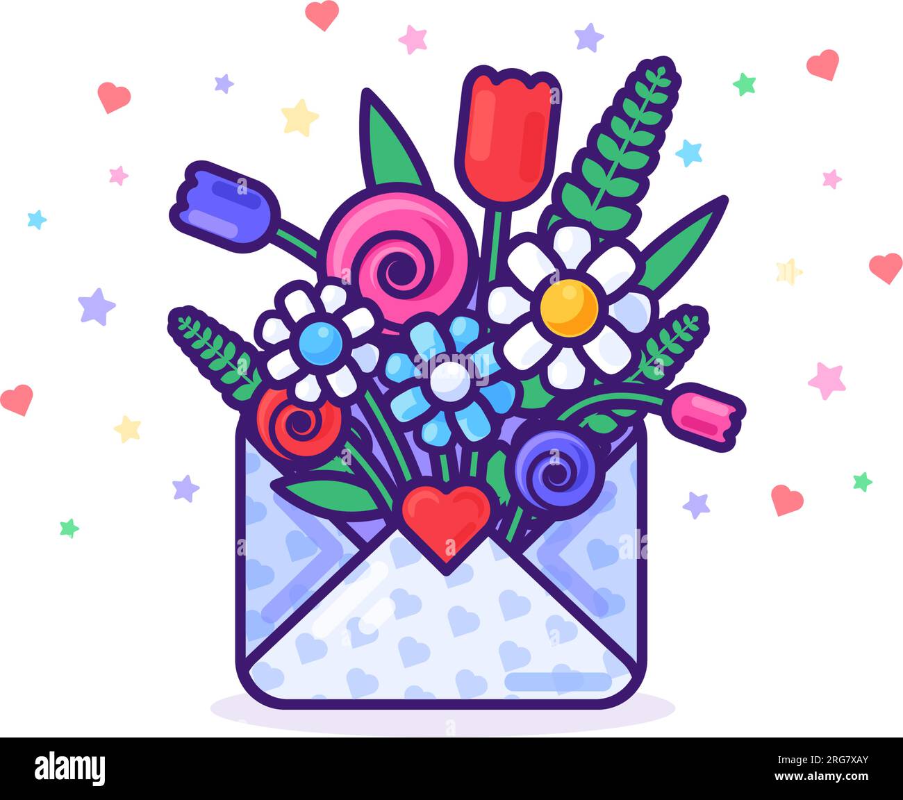 Fragrant wildflowers Stock Vector Images - Alamy