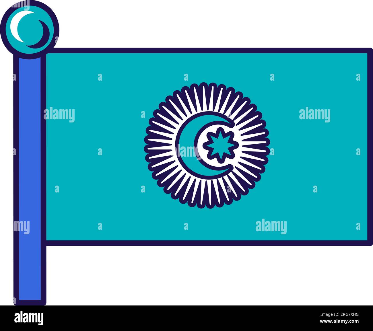 OTS flag on flagpole for registration of solemn event, meeting foreign ...