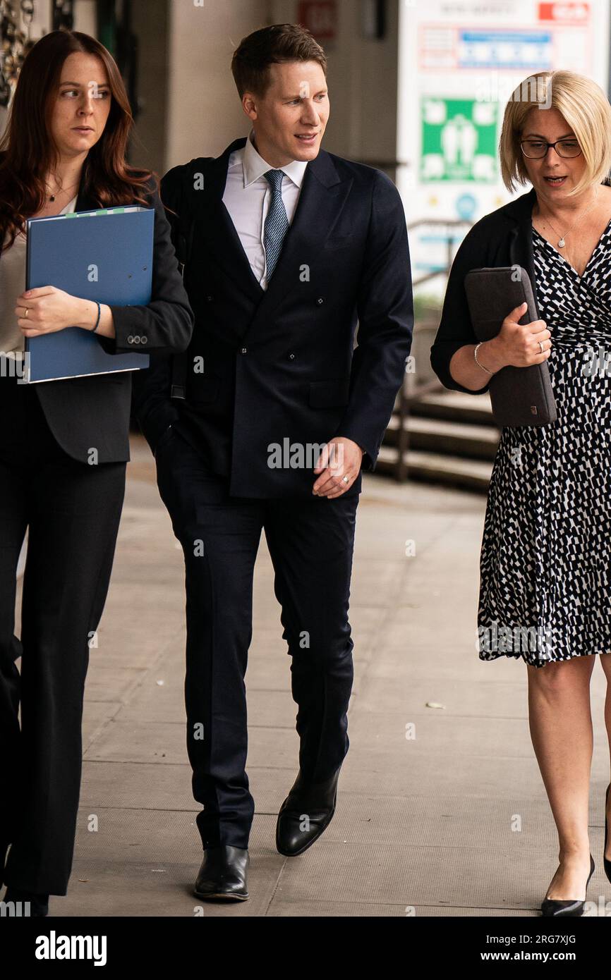 Dustin Lance Black arrives at Westminster Magistrates' Court, London ...