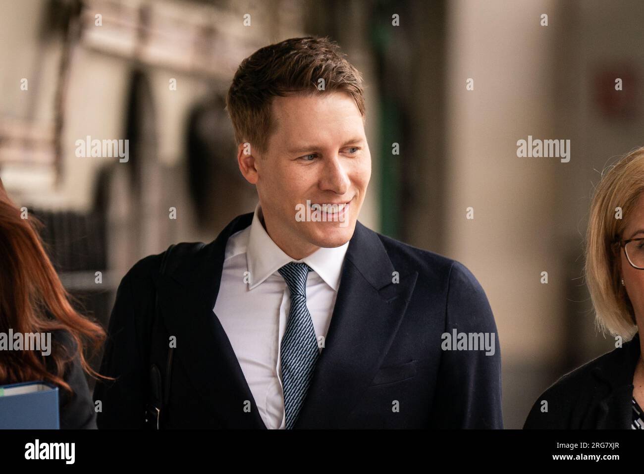 Dustin Lance Black arrives at Westminster Magistrates' Court, London ...