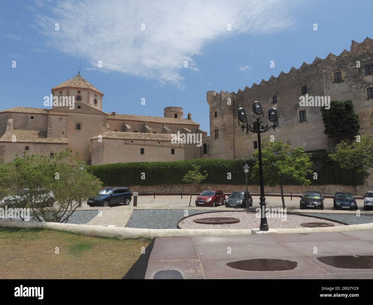 Spain: The old castle and historic church of Altafulla Stock Photo - Alamy