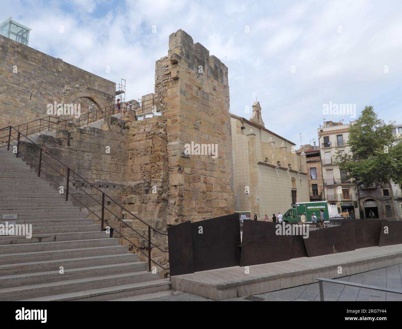 Spain: The historic castle in Taragona City, Navarra Stock Photo - Alamy