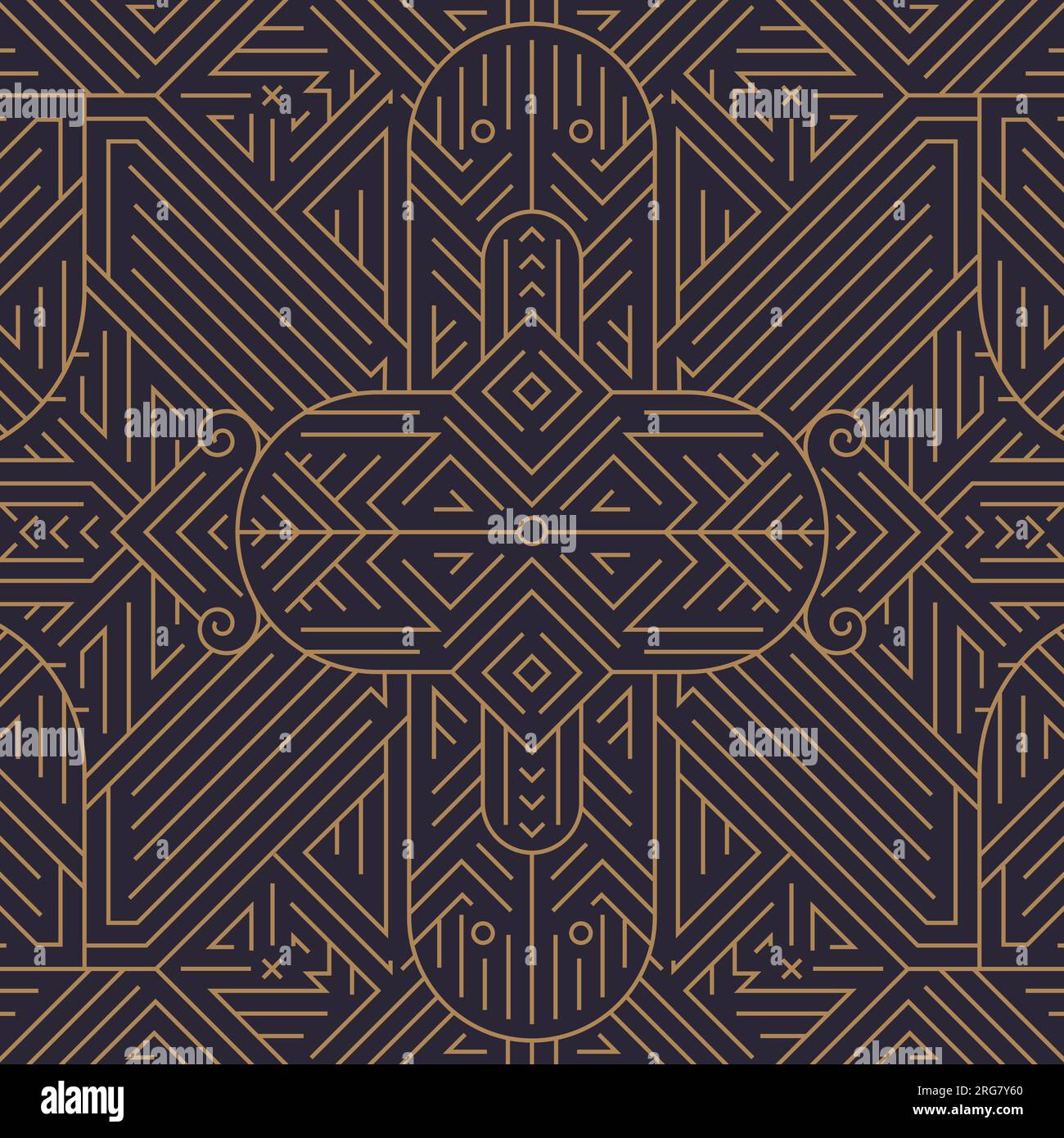 Vector abstract geometric line pattern, seamless art deco, gatsby style ...