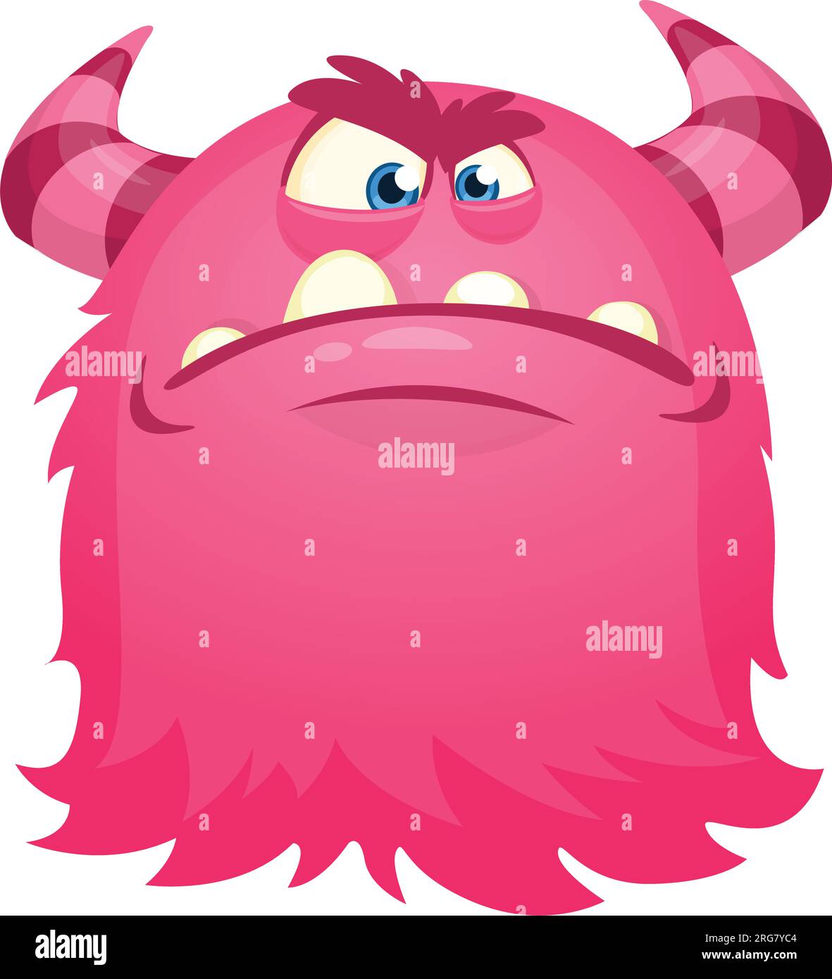 Scary cartoon monster. Halloween vector illustration of monster ...
