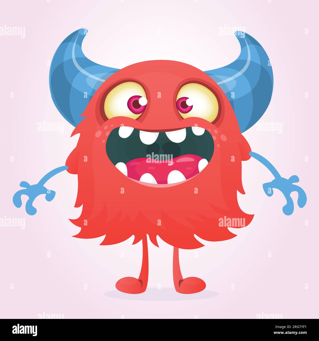 Happy cartoon monster. Halloween vector illustration Stock Vector Image ...