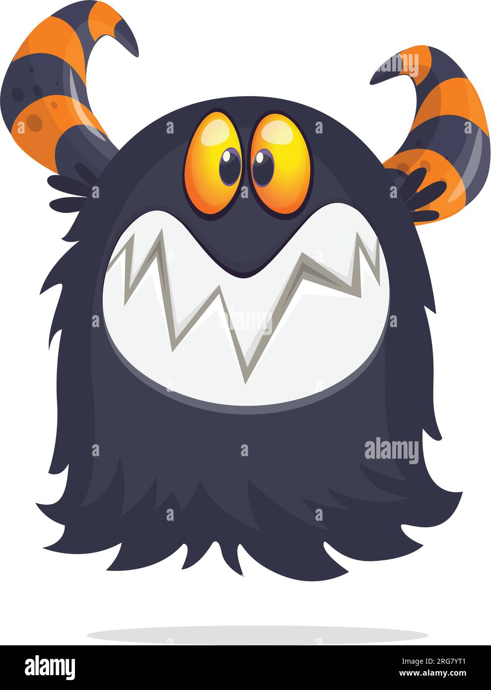 Happy cartoon monster. Halloween vector illustration Stock Vector Image ...