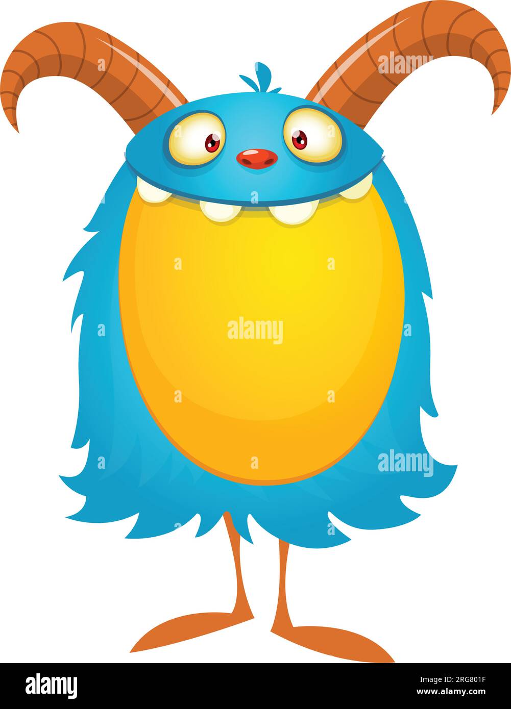 Happy cartoon monster. Halloween vector illustration Stock Vector Image ...