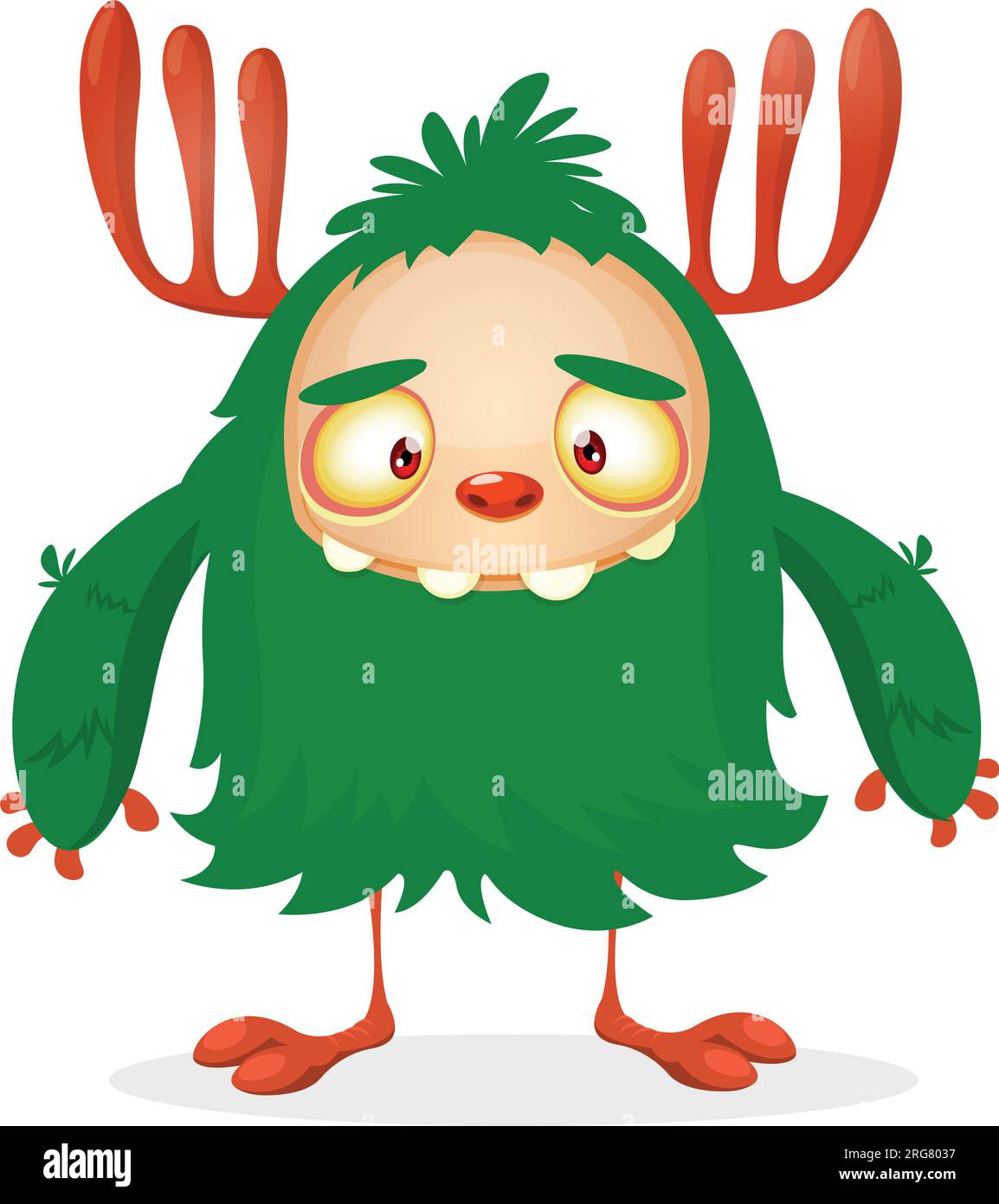 Happy cartoon monster. Halloween vector illustration Stock Vector Image ...