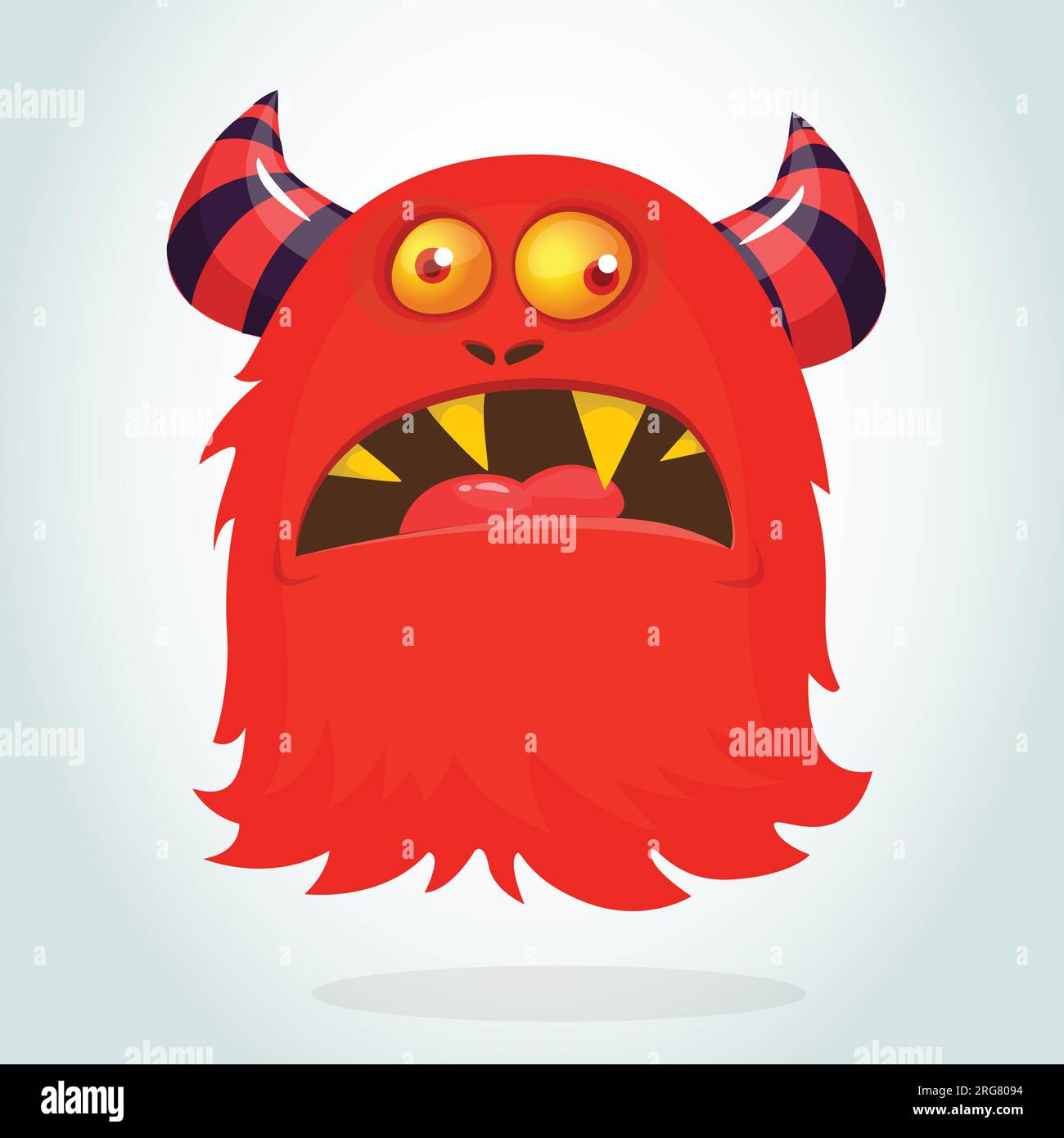 Scary cartoon monster. Halloween vector illustration of monster ...