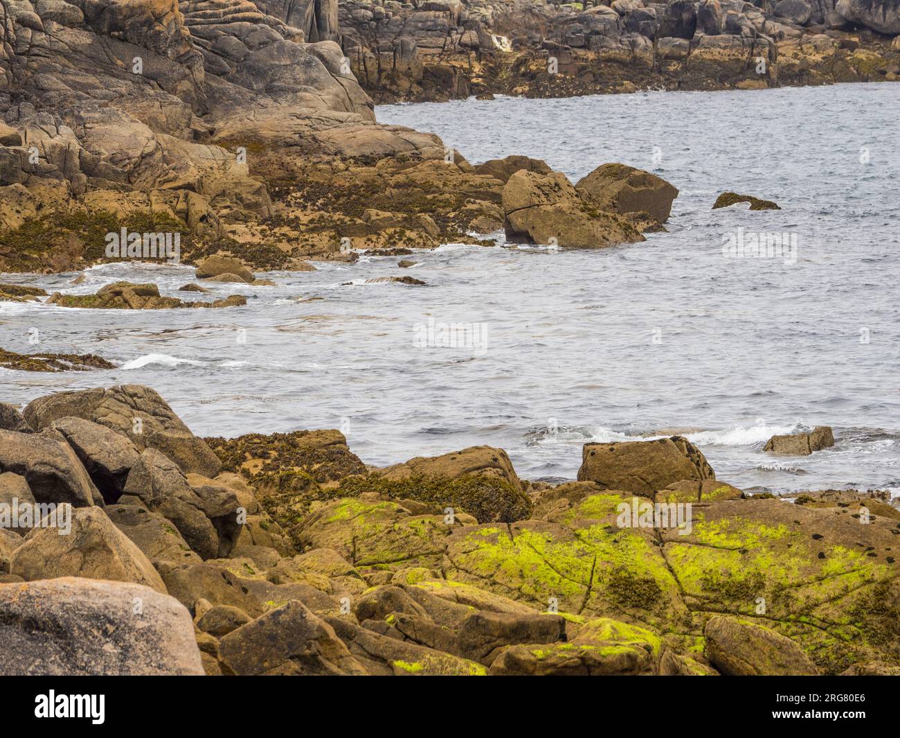Costline nr Hugh Town, St Marys, Isles of Scilly, Cornwall, England, UK ...
