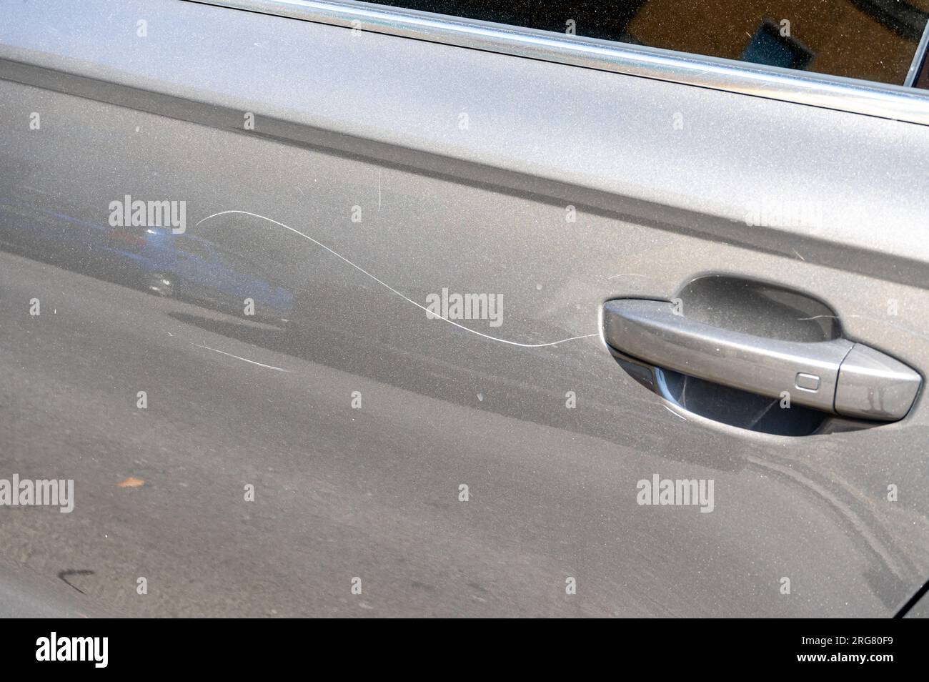 Paint scratches on the car Stock Photo - Alamy