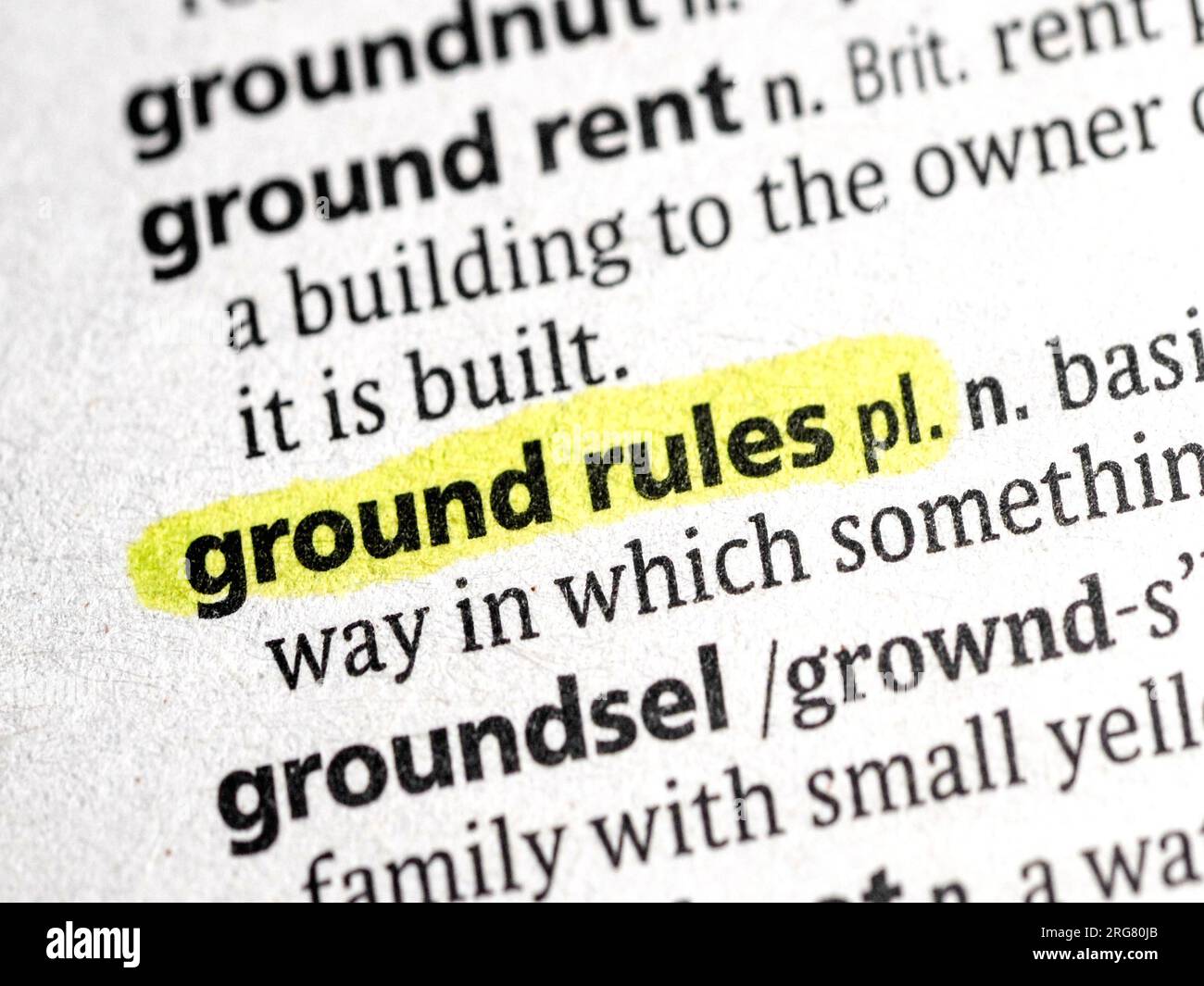 Ground rules hi-res stock photography and images - Alamy