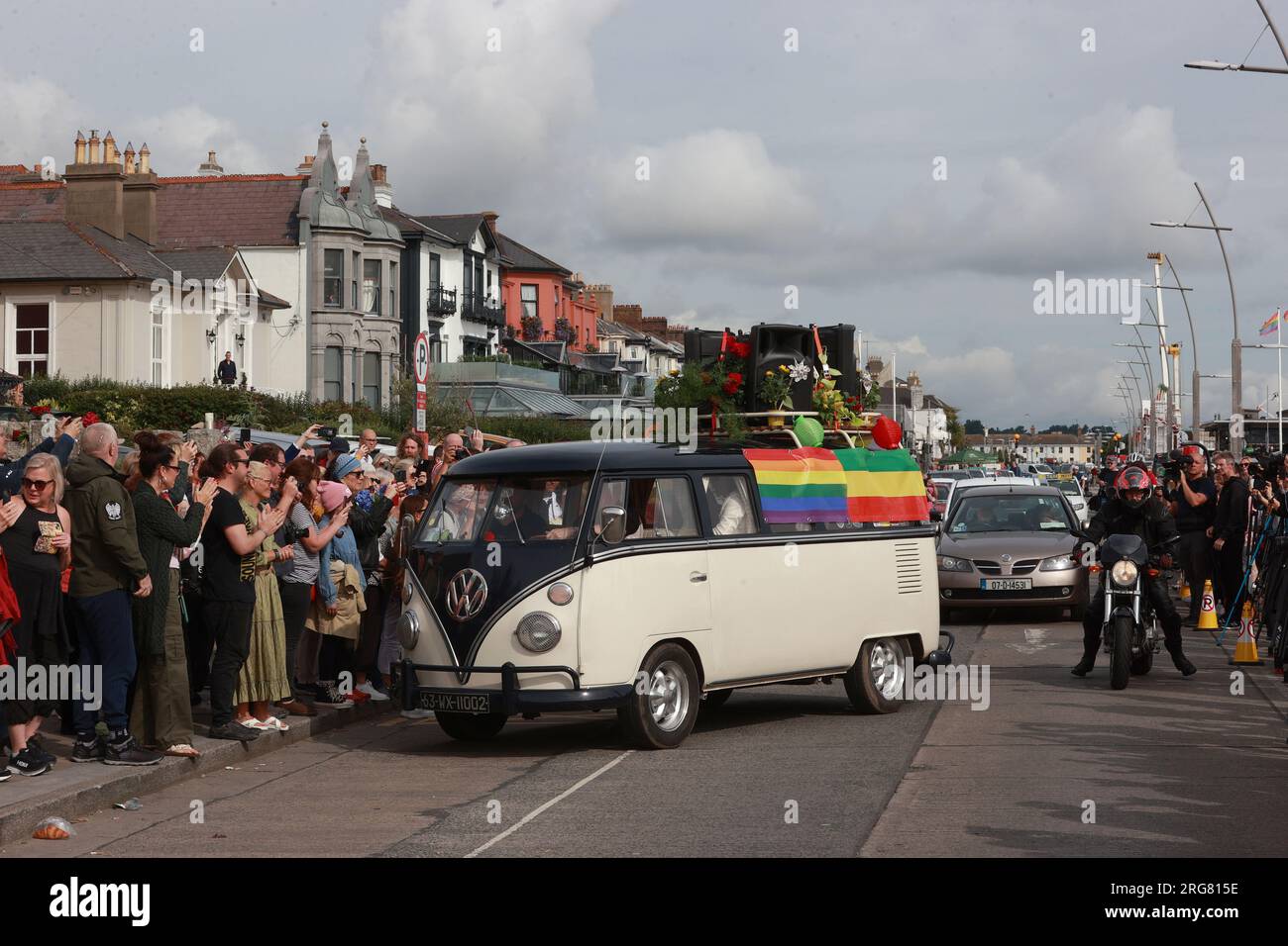 Fans outside the former home of Sinead O'Connor in Bray, Co Wicklow ...