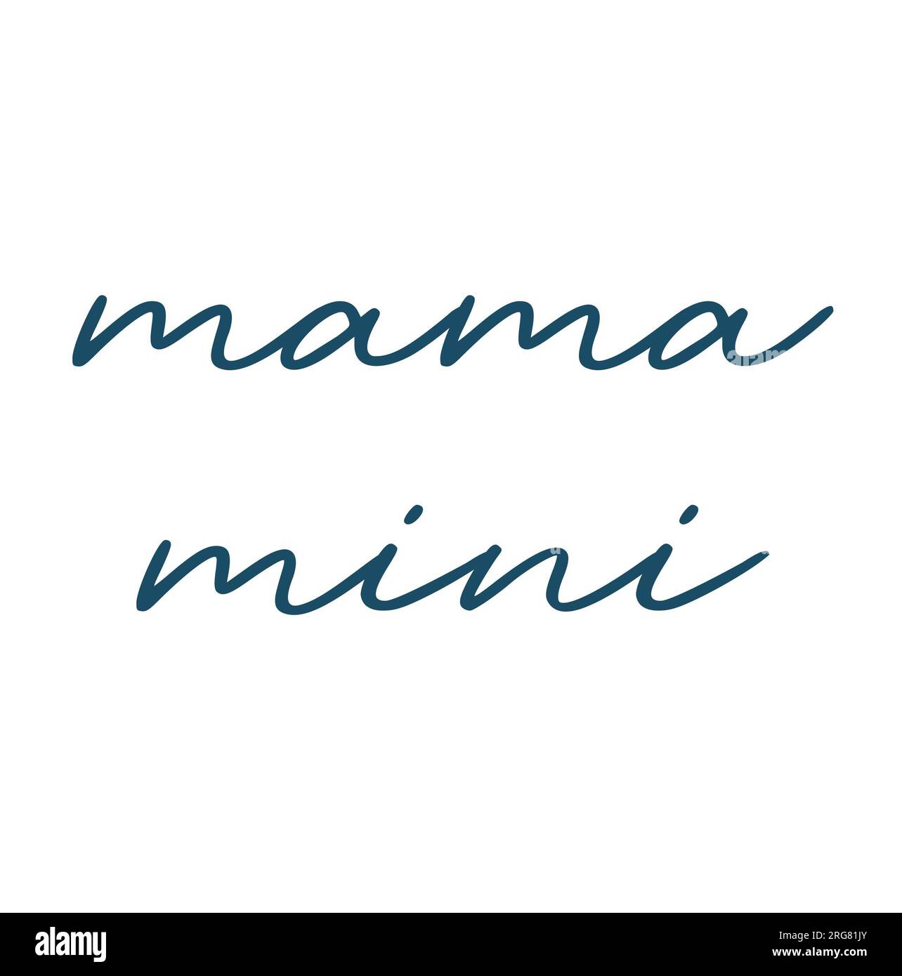 Mama and mini on white background. Isolated illustration Stock Photo ...