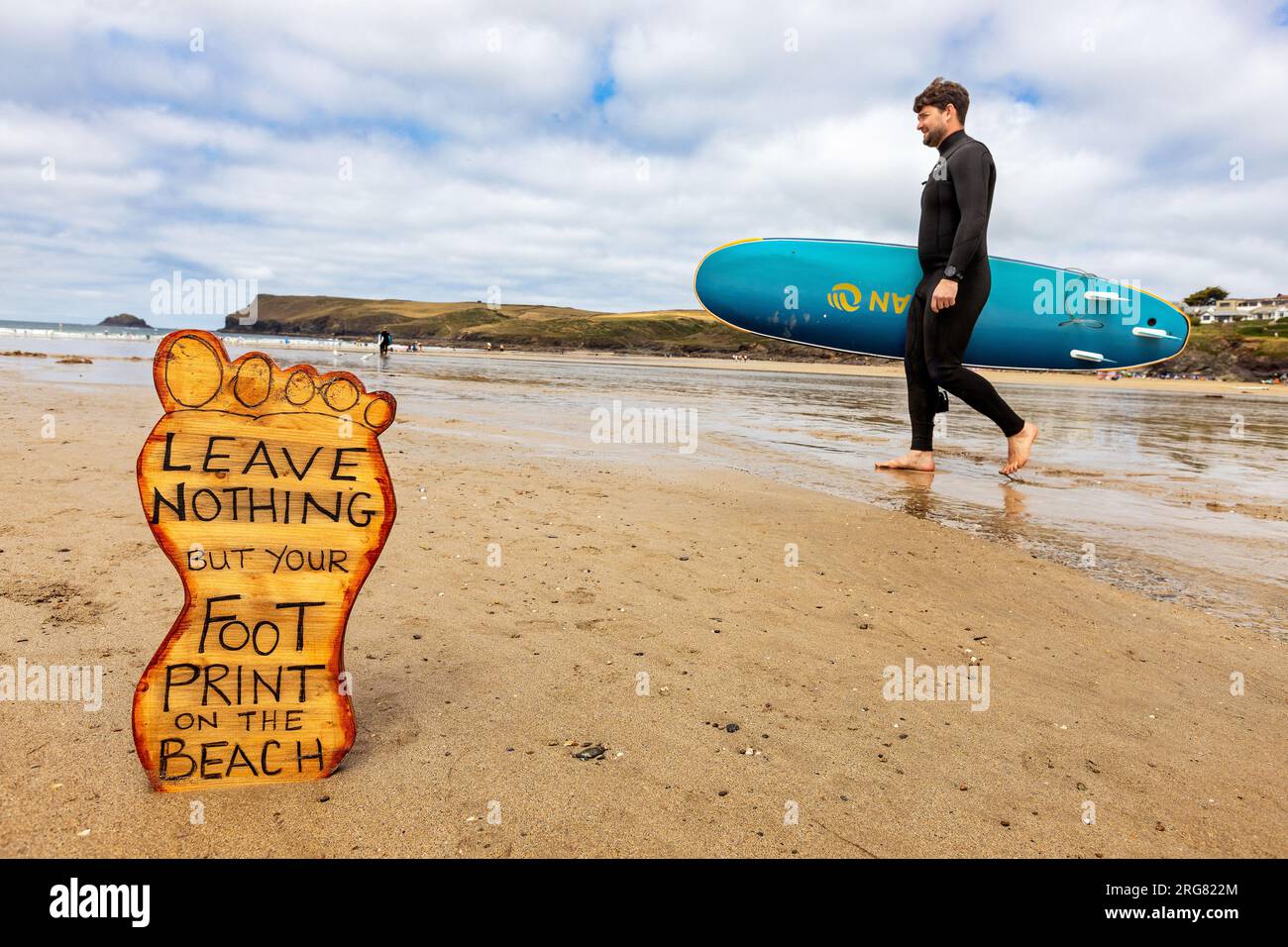 A sign spotted on a Cornish beach asking tourists to keep the beach ...