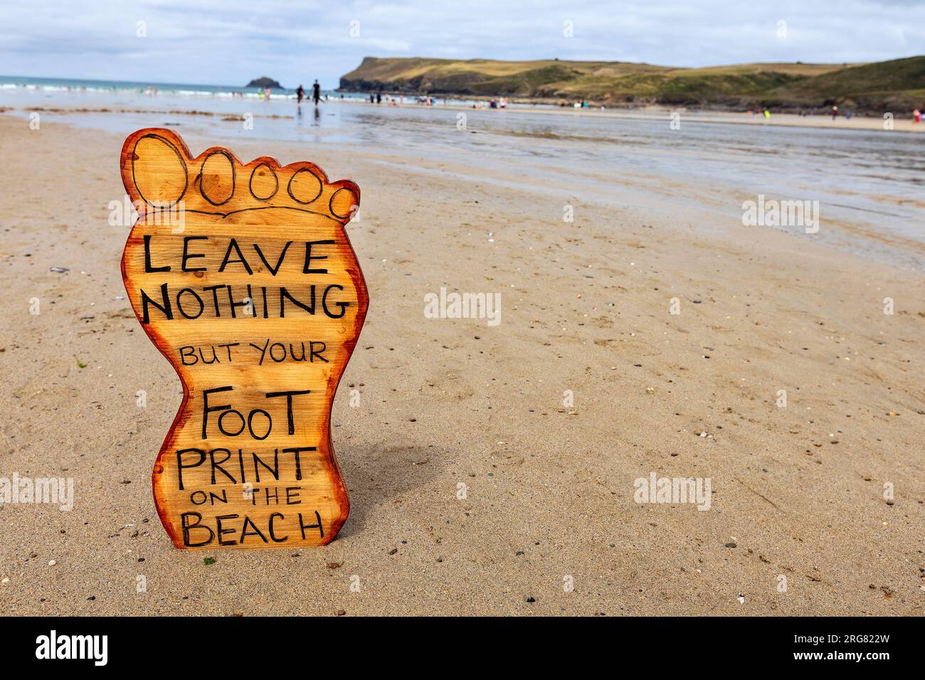 A sign spotted on a Cornish beach asking tourists to keep the beach ...