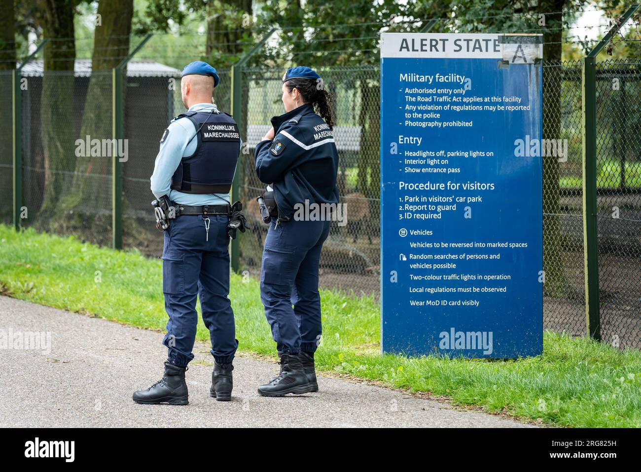 Volkel, The Netherlands, 07.08.2023, Officers of The Royal Netherlands ...